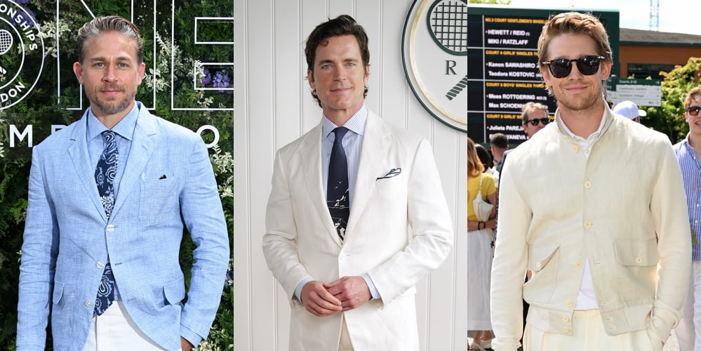 Charlie Hunnam, Matt Bomer, & More Attend Wimbledon Day 10, All Looking ...