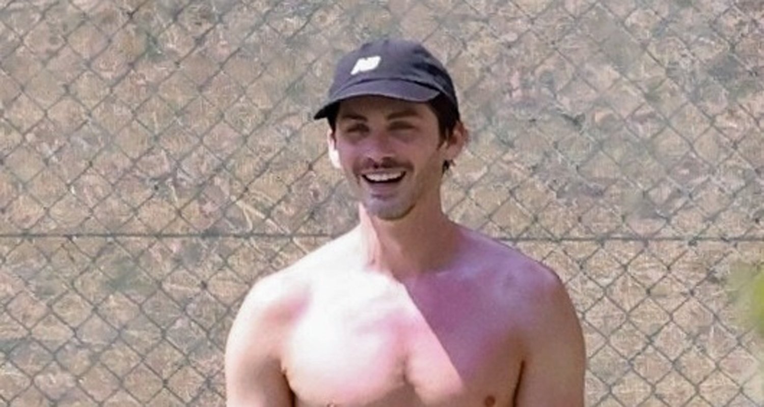 Logan Lerman Goes Shirtless for Tennis Match in L.A. | Logan Lerman | Celebrity News and Gossip ...