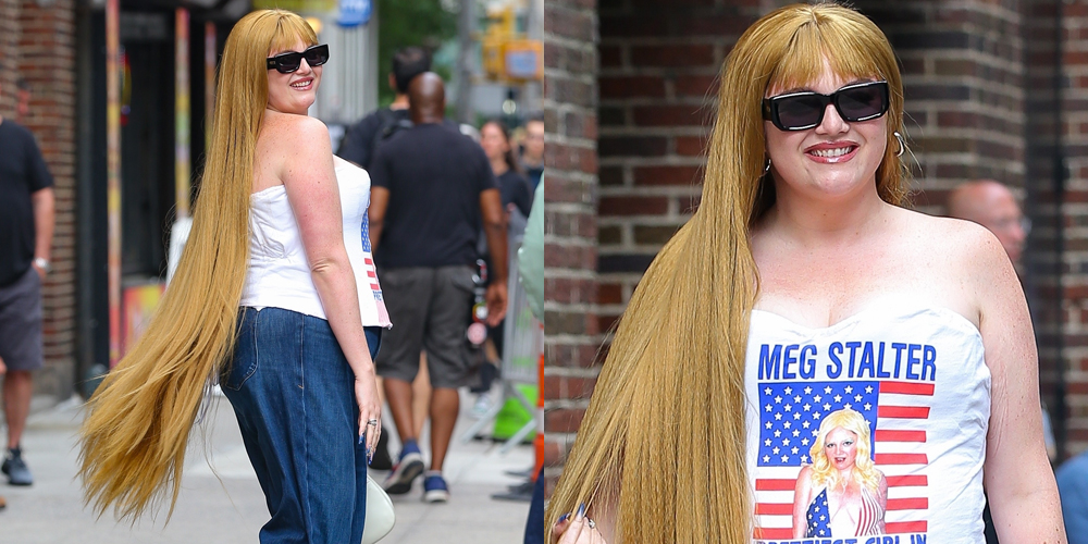 Megan Stalter Arrives for ‘Late Show’ Appearance in Head-Turning Long ...
