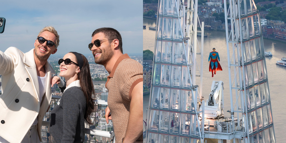 ‘Superman’ Stars Visit London’s Shard to See Awesome Statue Spectacle ...