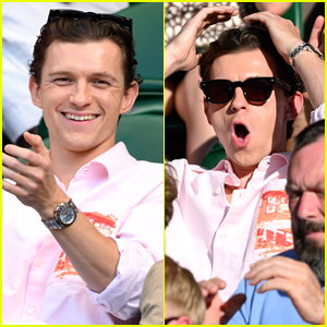 Tom Holland Gets Animated at Wimbledon With Younger Brother Paddy ...