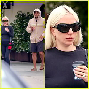 Lady Gaga Flaunts Massive Engagement Ring During Coffee Run with Fiance ...