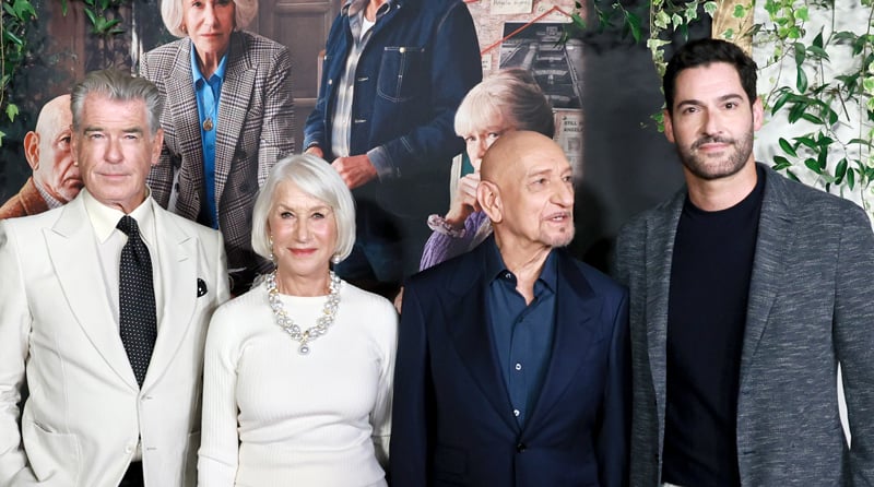 Helen Mirren & Pierce Brosnan Match in White Looks at ‘Thursday Murder ...