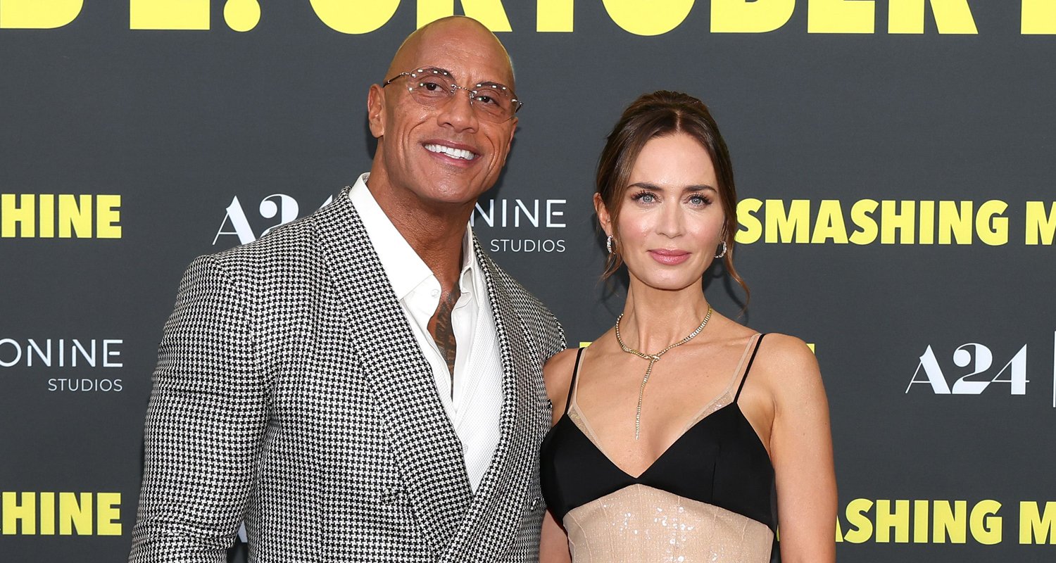 Dwayne Johnson & Emily Blunt Step Out for ‘The Smashing Machine’ Premiere in Berlin | Benny ...