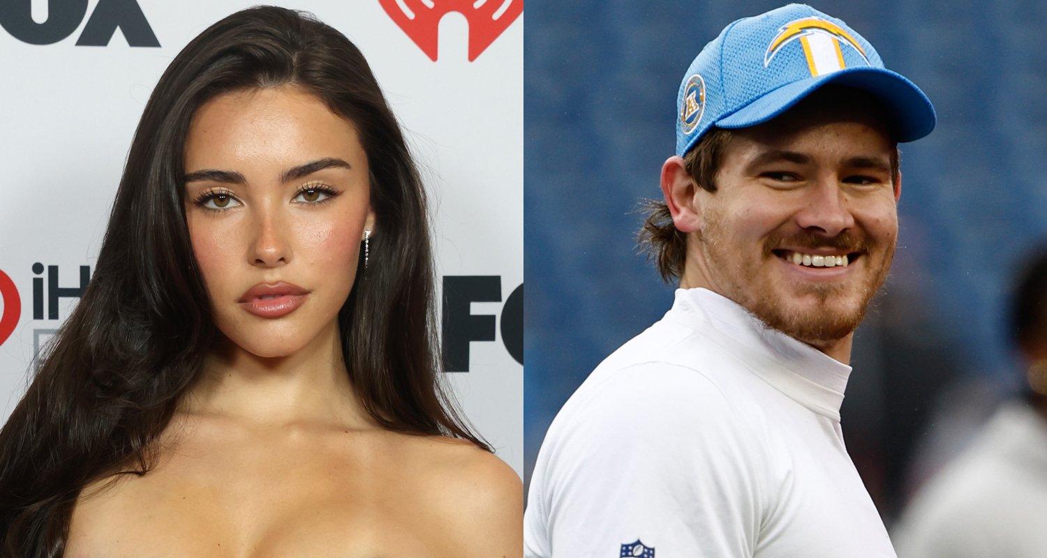 Madison Beer & Justin Herbert Confirm Relationship With Sideline Kiss ...