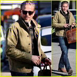 Charlie Hunnam Looks Sharp in a Canvas Jacket on His Way to a Business ...